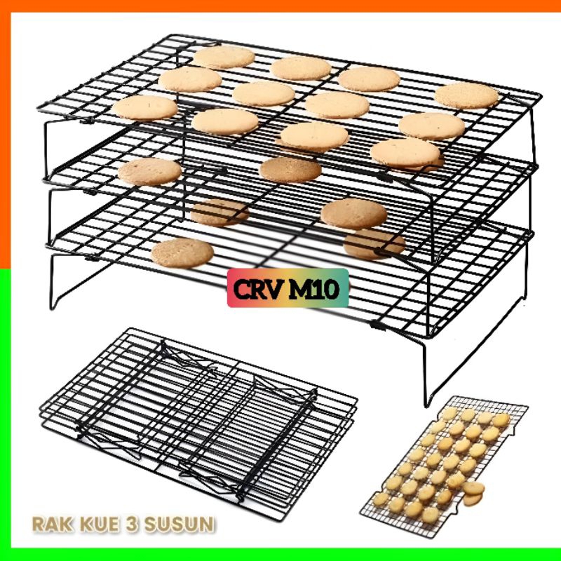 Jual cooling rak 3 susun/cooling rak kue/rak pendingin kue | Shopee ...