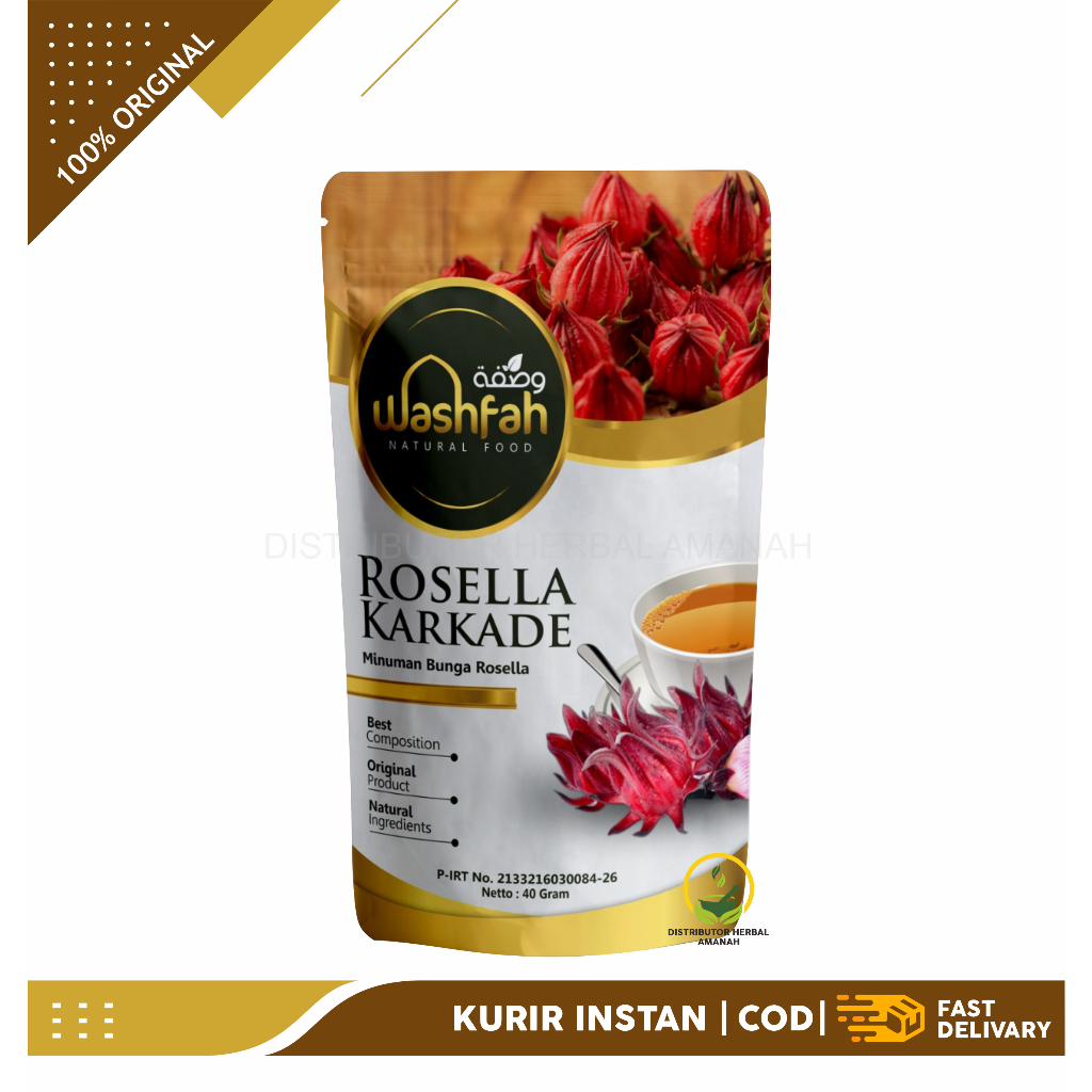 Jual Bunga Rosella Karkade Kering Teh Rosela Kualitas Terbaik Washfah ...