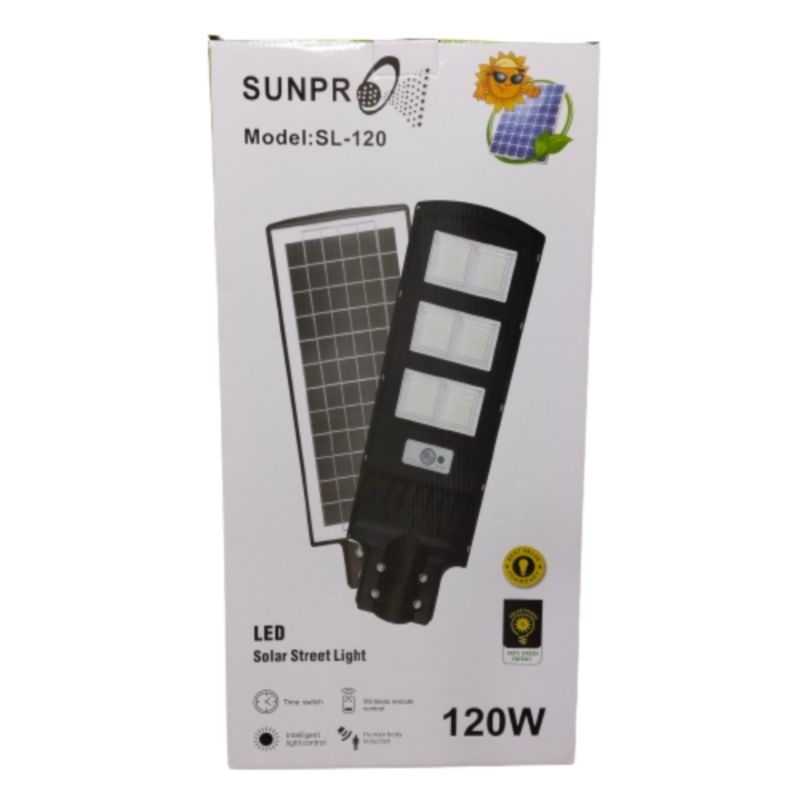 Jual Lampu Jalan / LED Solar Street Light 120W SUNPRO SL-120 | Shopee ...