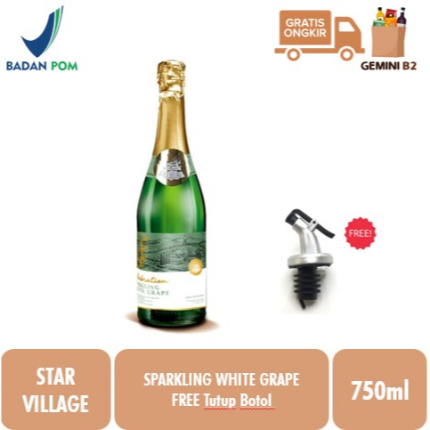 Jual [FREE TUTUP BOTOL] Star Village Sparkling White Grape Juice 750ML | Shopee Indonesia