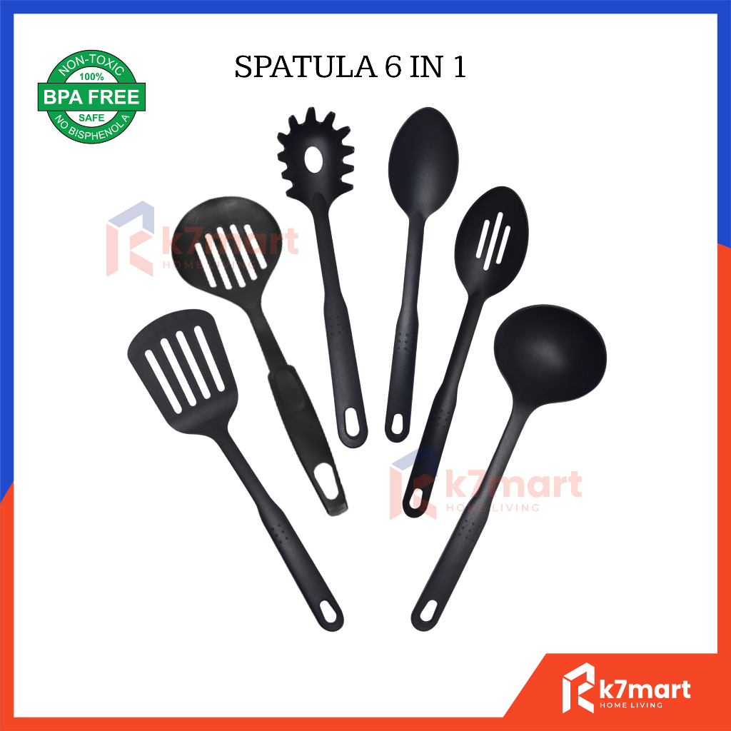 Jual K7MART SPATULA SET ISI 6PCS SODET SUTIL SARINGAN CENTONG SAYUR ...