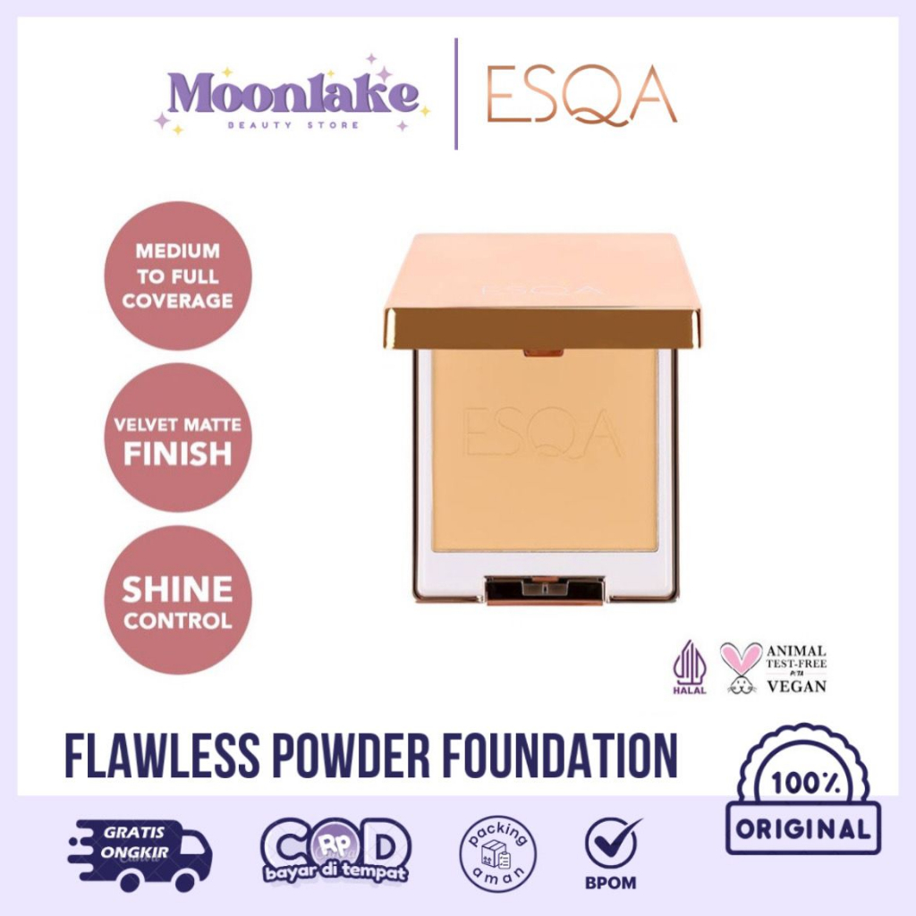 Jual ESQA Flawless Powder Foundation | Shopee Indonesia