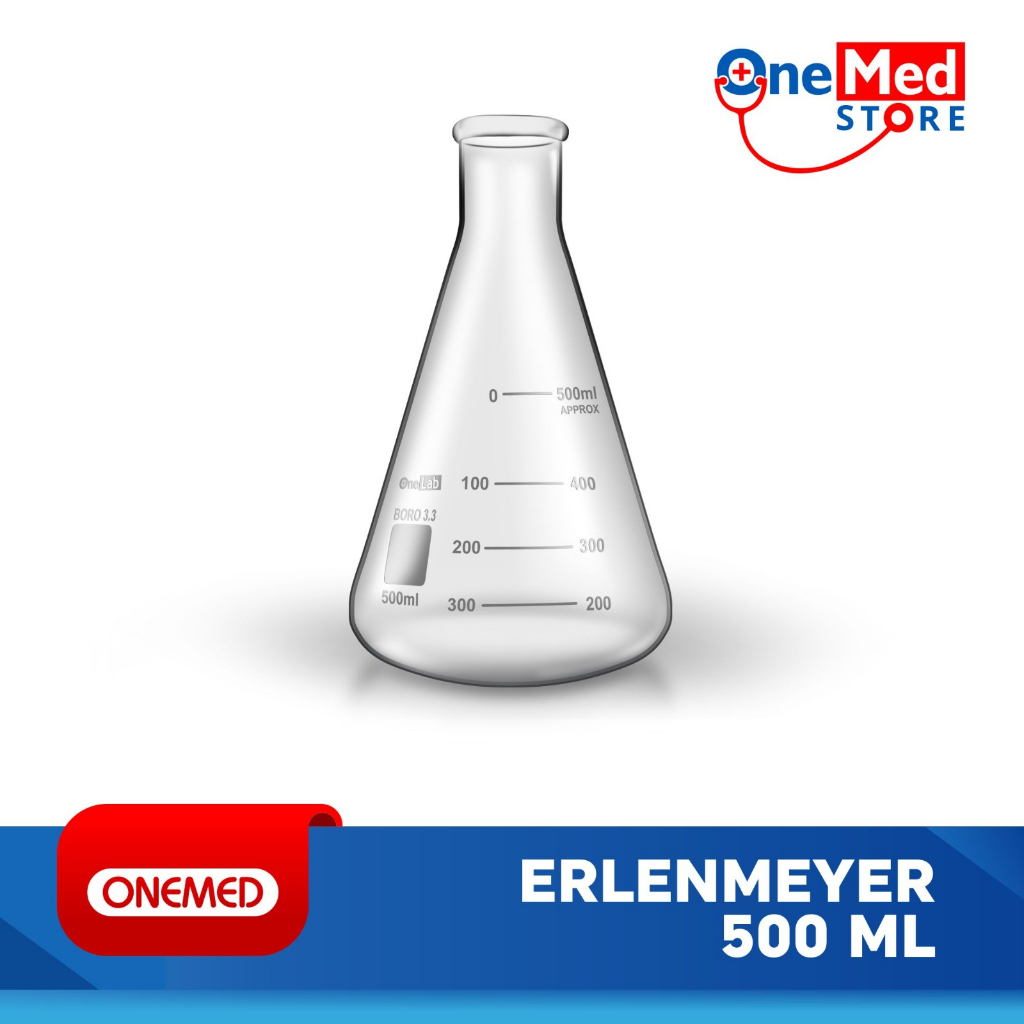 Jual Erlenmeyer Erlemeyer Flask 500 Ml OneLab OP | Shopee Indonesia