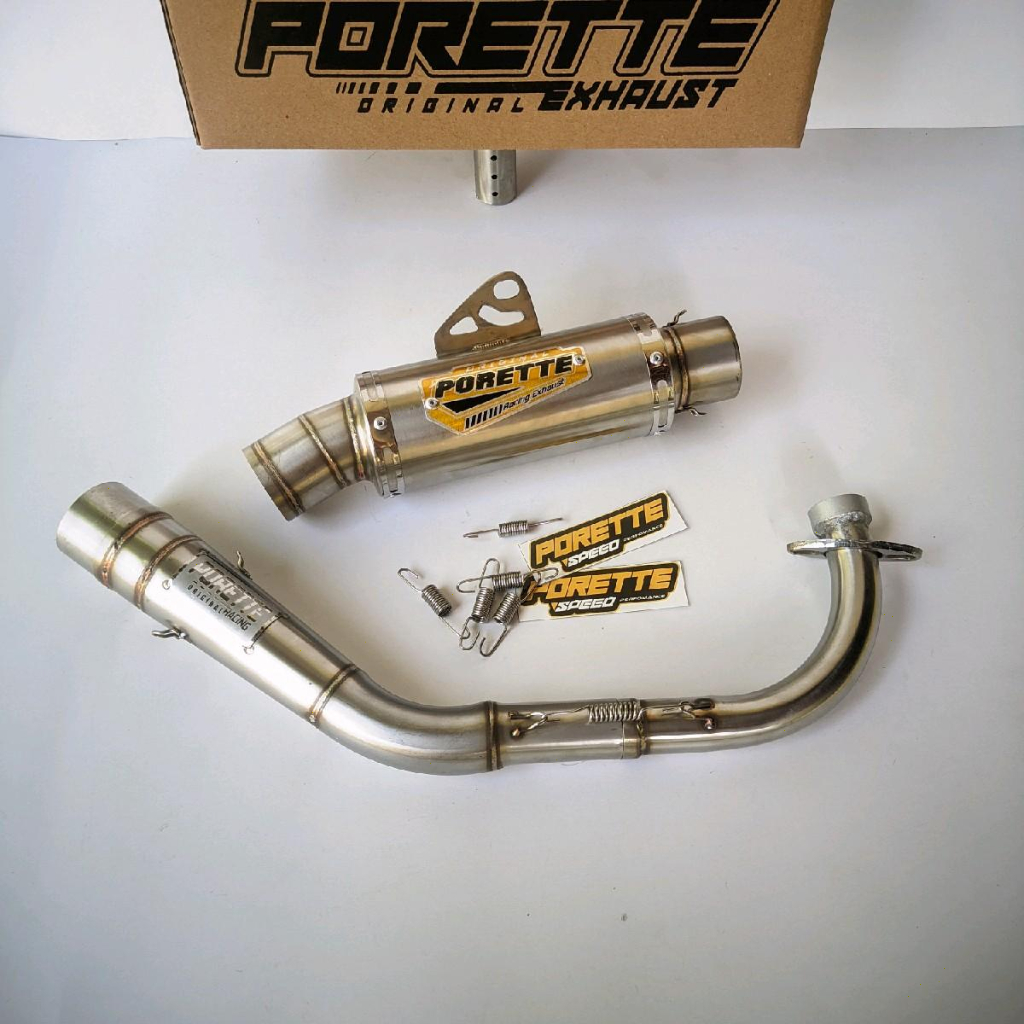 Jual Knalpot porette roadrace fullsystem pnp beat mio vario scoopy ...