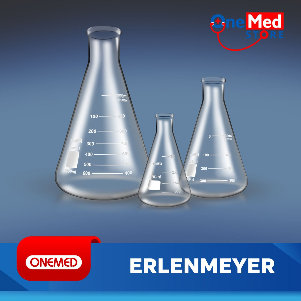 Jual Erlenmeyer Erlemeyer Flask 1000 Ml OneLab OT | Shopee Indonesia