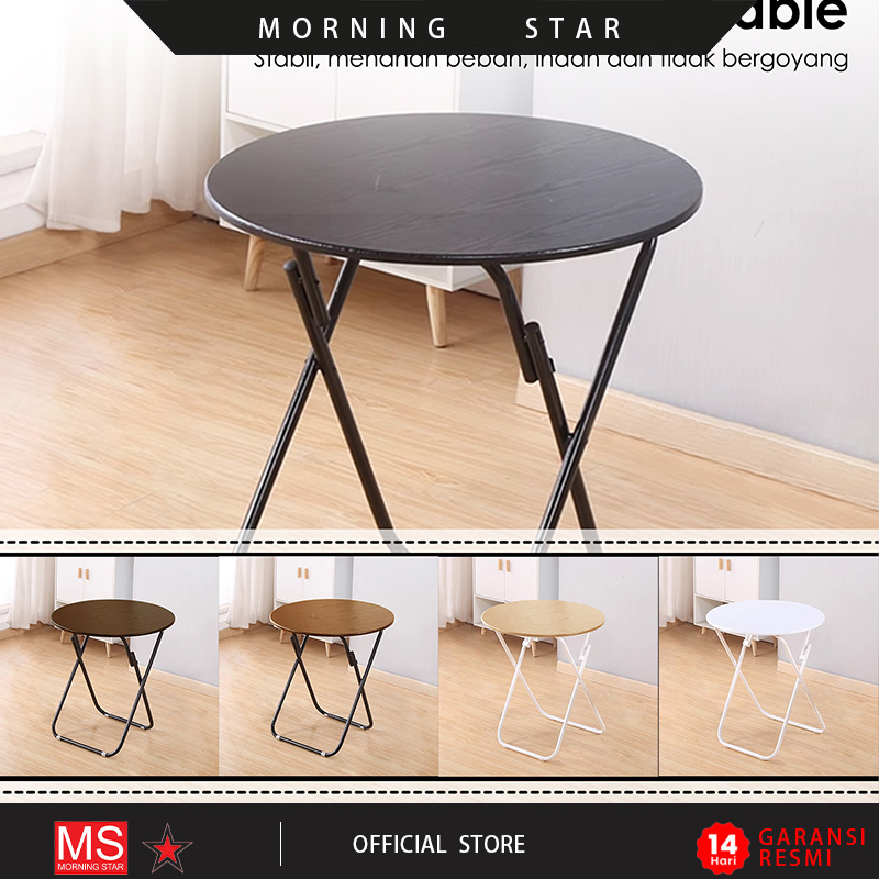 Jual Meja Lipat Portable/ Meja Bulat Minimalis/ Meja Bundar 60cm/ Meja ...