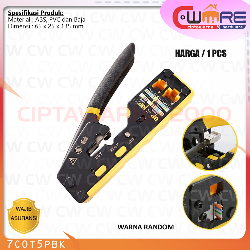 Jual Crimping Tool RJ45 Tang Krimping RJ 45 Pemotong Kabel Ez - BDB ...