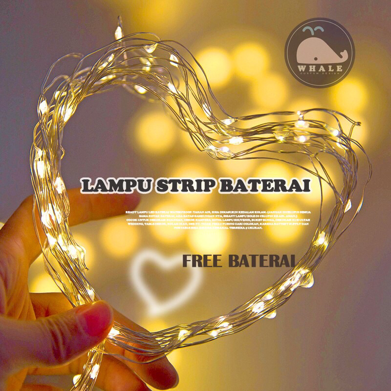 Jual Lampu led kawat 1 meter, lampu strip baterai | Shopee Indonesia