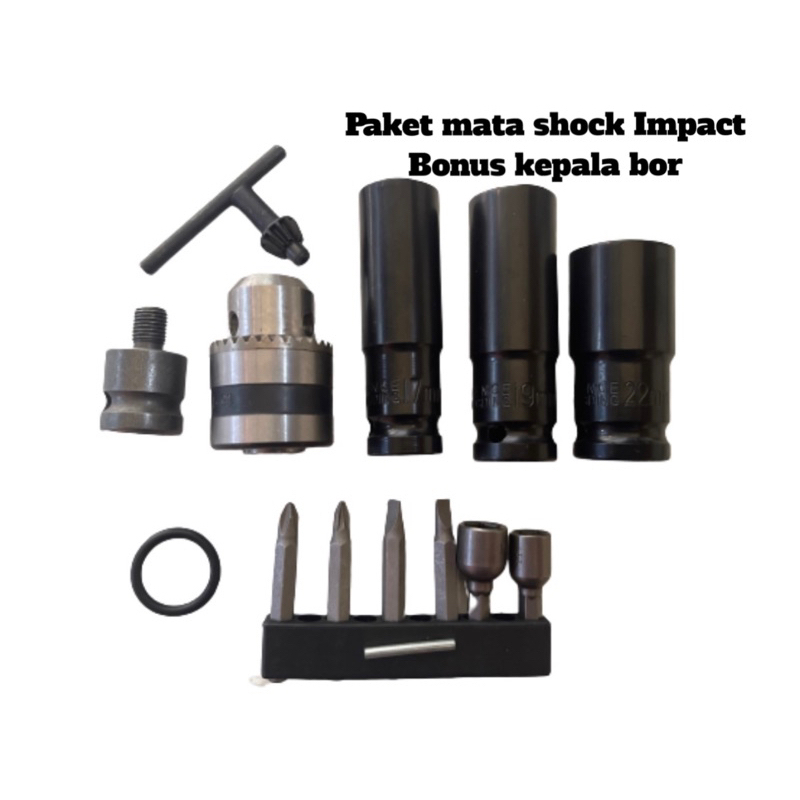 Jual Mata shock Impact wrench 3pcs dan aksesoris | Shopee Indonesia