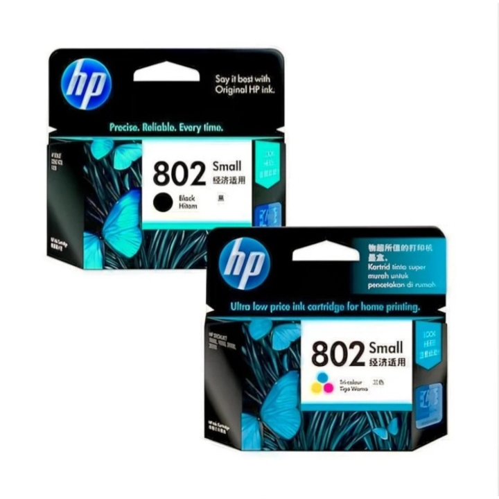 Jual Tinta Cartridge HP 802 Black and Colour Original | Shopee Indonesia