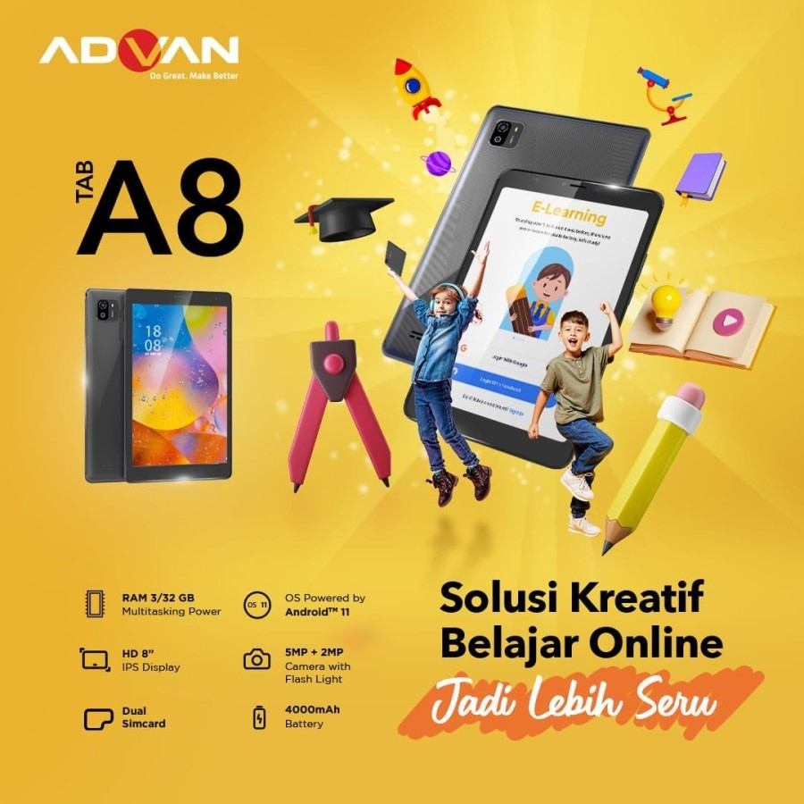 Jual Advan Tablet Tab Belajar A8 RAM 3/32gb Advan Tab XTab Ram 4/64Gb ...