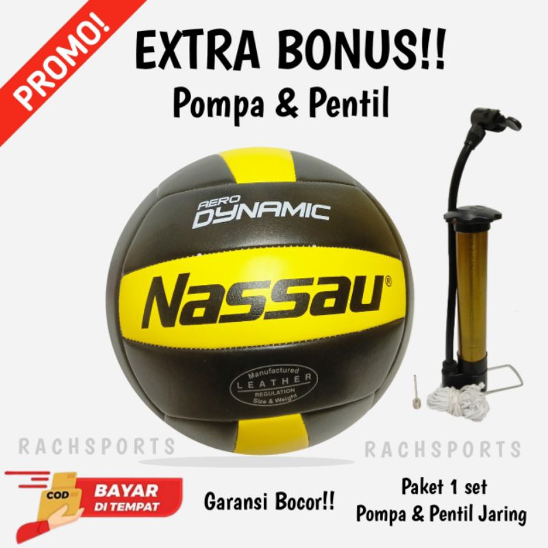 Jual Bola Voli Volleyball Nassau Aero Dinamic Size 5 Jahit Mesin ...