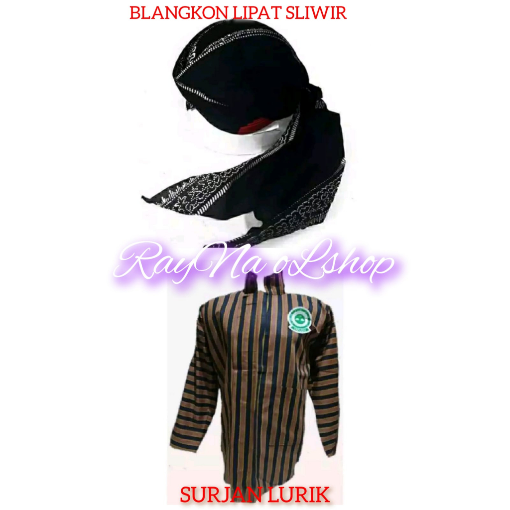 Jual 1 SET SETELAN BAJU SURJAN LURIK PRIA + BLANGKON LIPAT SLIWIR, PAKAIAN TENUN MODERN KLASIK ...