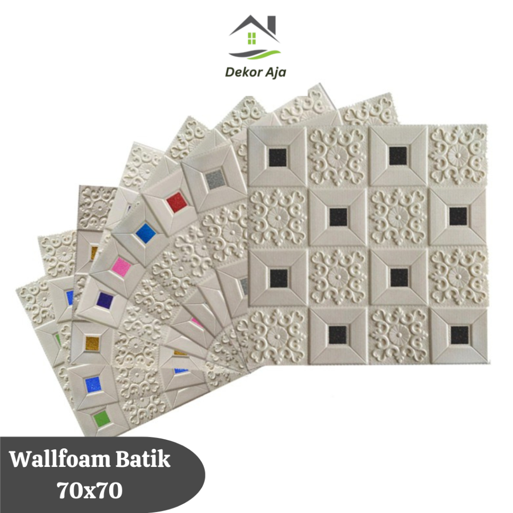 Jual Wallpaper Dinding 70x70cm 3D WallFoam Sticker Dinding Batik ...