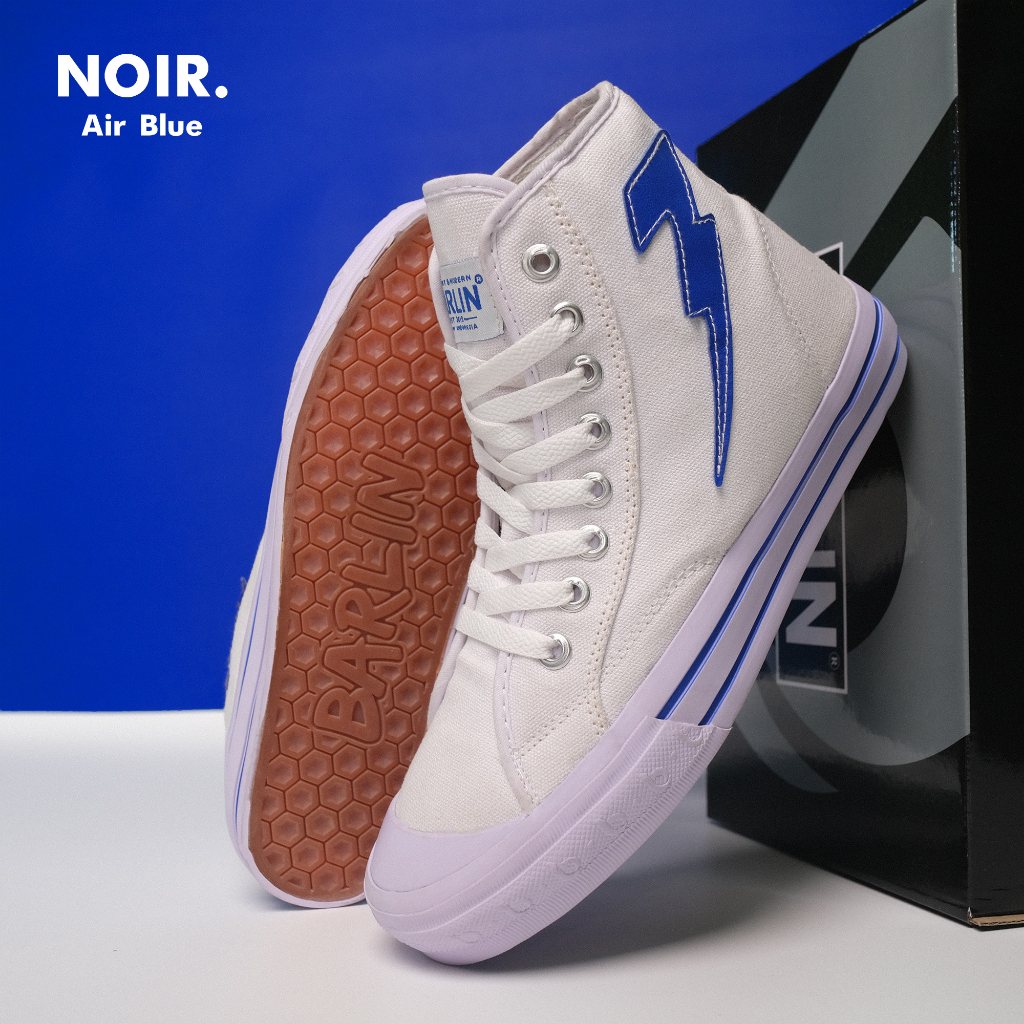 Jual BARLIN - Sepatu Sneakers Pria Wanita - Noir - High Air Blue ...