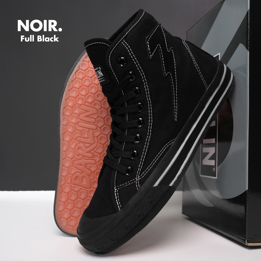 Jual BARLIN - Sepatu Sneakers Pria Wanita - Noir Full Black | Shopee ...