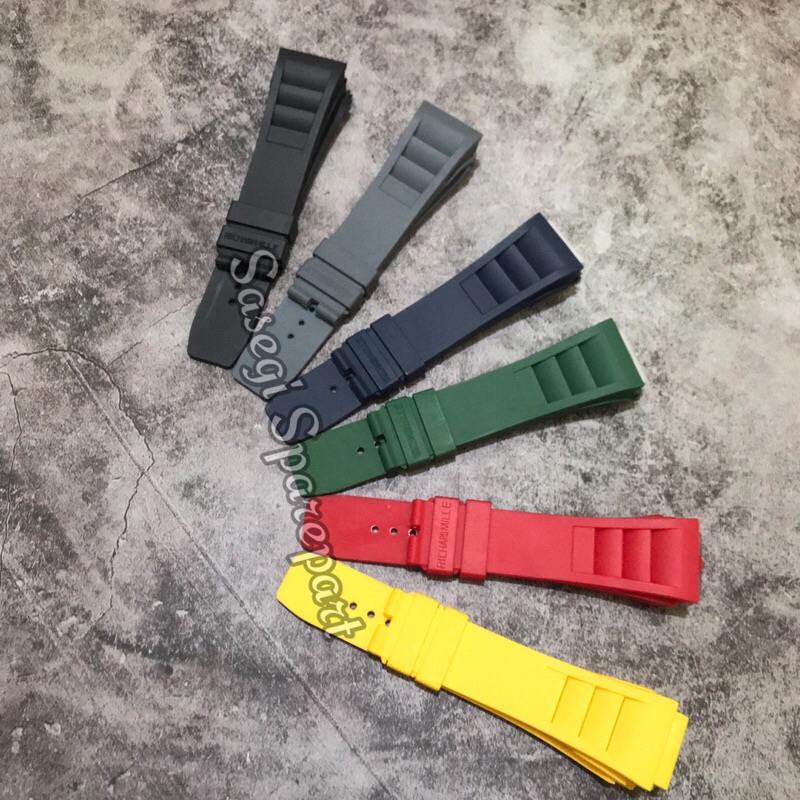 Jual Strap Tali Jam Tangan Richard Mille Rubber Tali Jam RM Richard ...