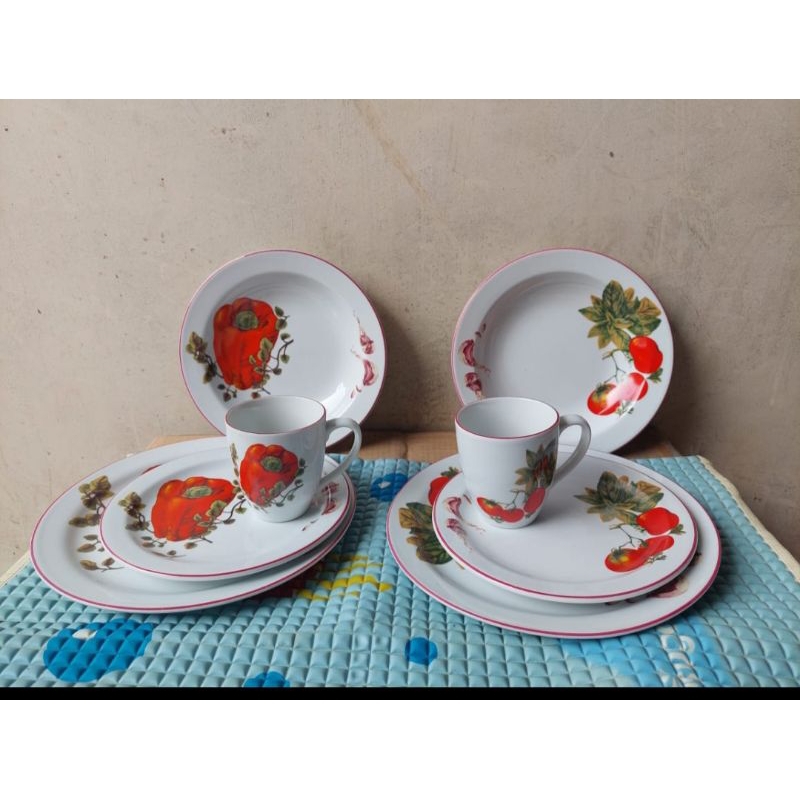 Jual DINNER SANGO MINI SET 4 MOTIF 16 PCS PER SET | Shopee Indonesia