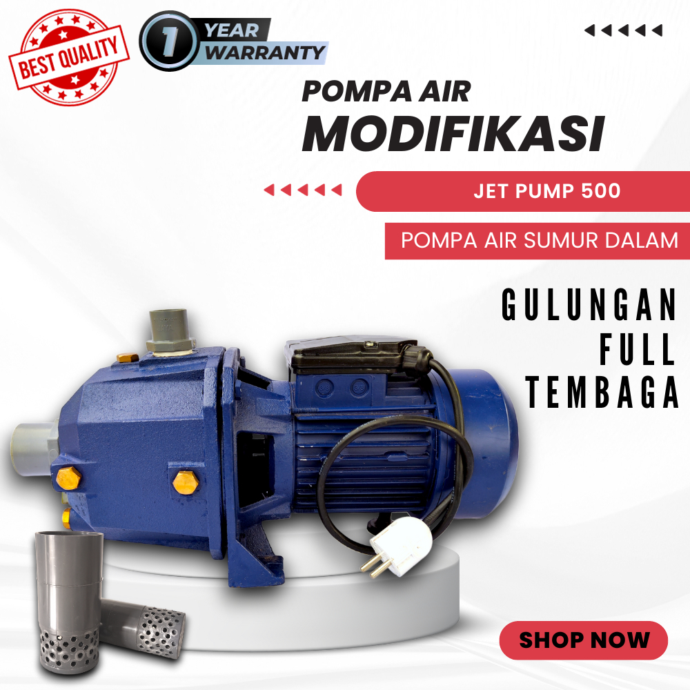Jual JUAL POMPA AIR MODIFIKASI JET PUMP 500 HEMAT LISTRIK UNTUK SUMUR ...