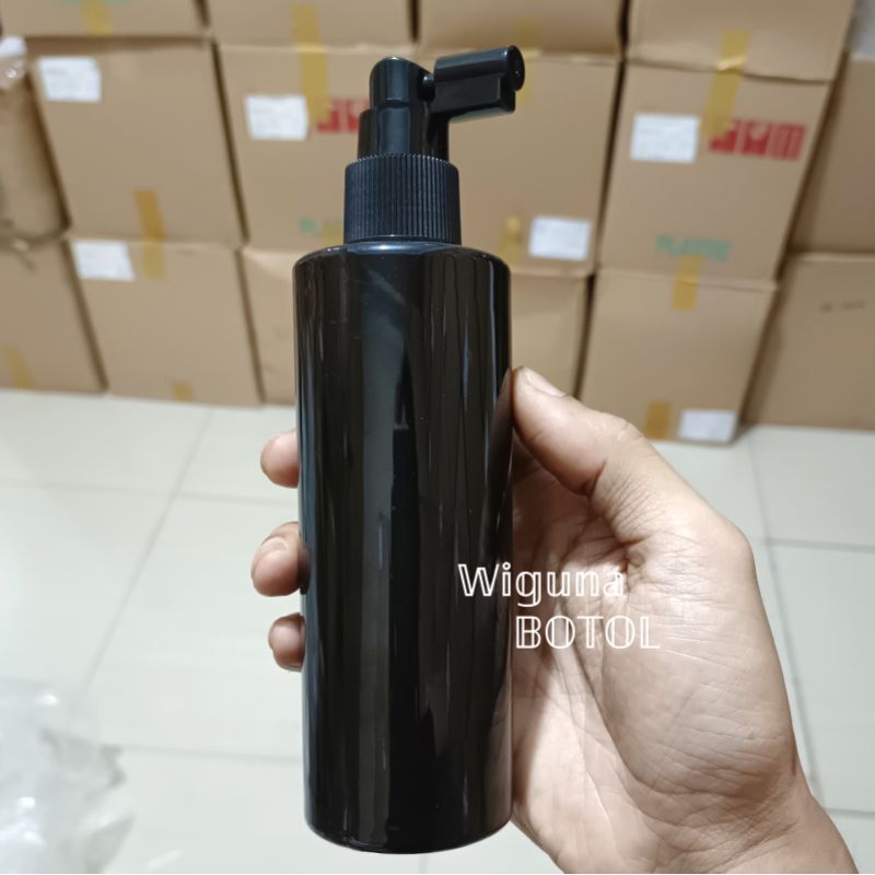 Jual Botol Spray 250ml Rf Hitam / Botol Pet 250ml Rf Spray Long Nozzel ...