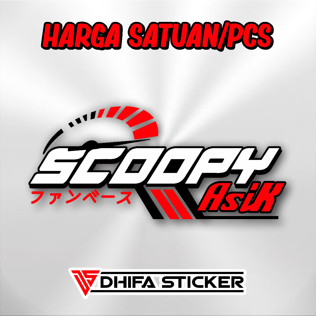 Jual stiker cutting Scoopy asik sriker motor Scoopy | Shopee Indonesia
