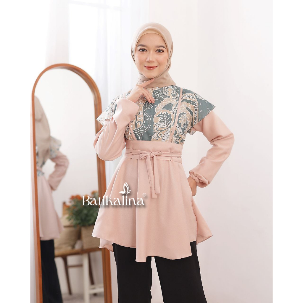 Jual Batik alina Baju Batik Wanita Modern Atasan Blouse Batik Kerja ...