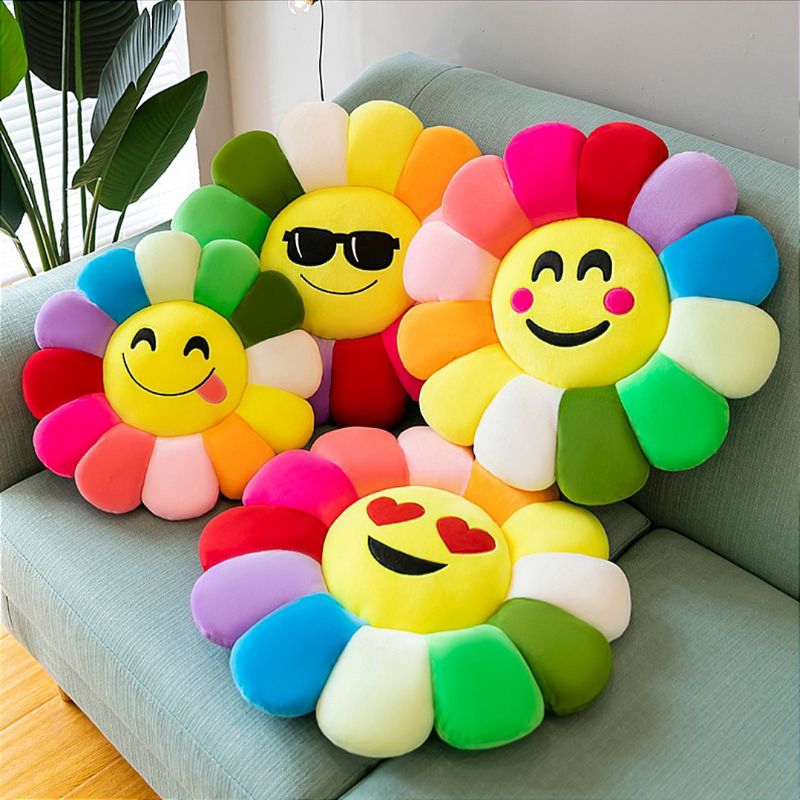 Jual Bantal Sofa Hias Model Bunga Emoticon / Alas Duduk Kursi / Bantal ...