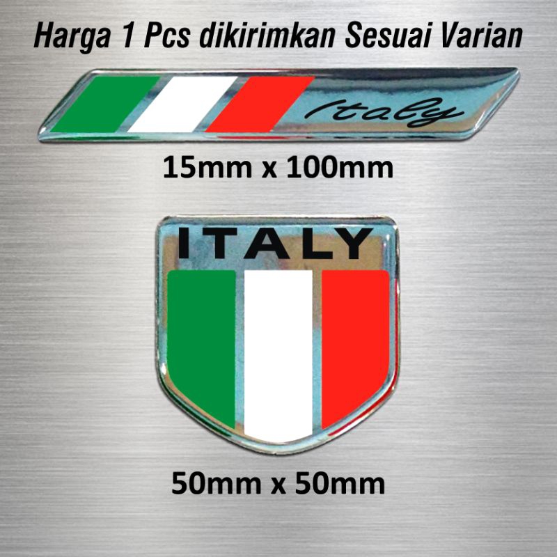Jual Sticker Timbul Mobil Motor Italy - Emblem Mobil Motor Italy ...
