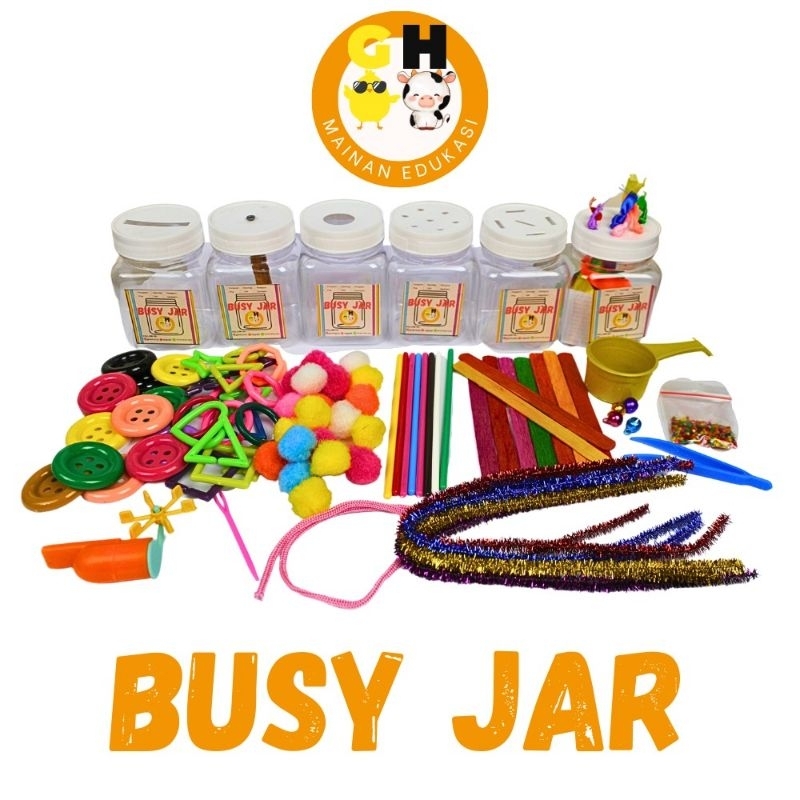 Jual Busy Jar Mainan Edukasi Montessori Bizzi Jar Satuan Seri Putih ...