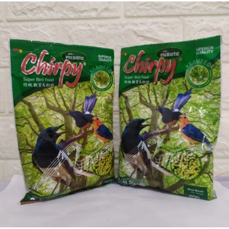 Jual Chirpy Seaweed Hijau Super Bird food 250gram Pakan burung | Shopee ...