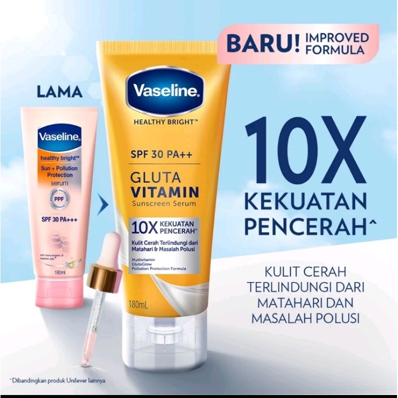 Jual Vaseline Healthy Bright SPF 30 Pa++ 100ml/180Ml Kemasan Baru ...