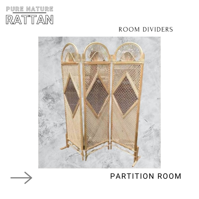 Jual Sekat Ruangan 3 Pintu (Full Rotan) | Shopee Indonesia