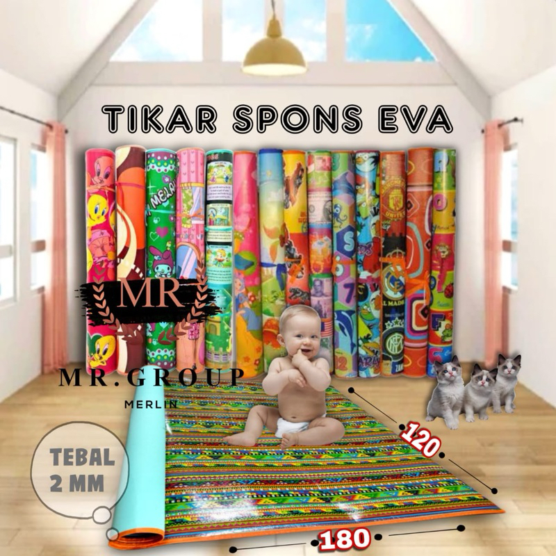 Jual MR.GROUP - TIKAR SPONS EVA MOTIF UK.120x145 TEBAL 2mm / TIKAR ...