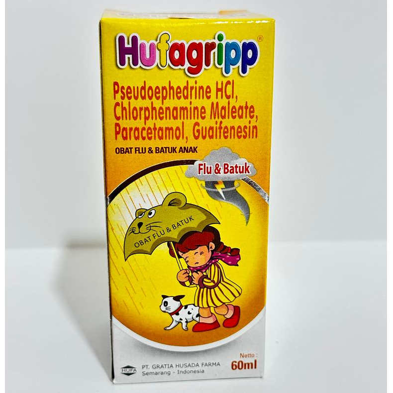 Jual HUFAGRIPP KUNING SYRUP 60ML(FLU,DEMAM,HIDUNG TERSUMBAT PADA ANAK ...