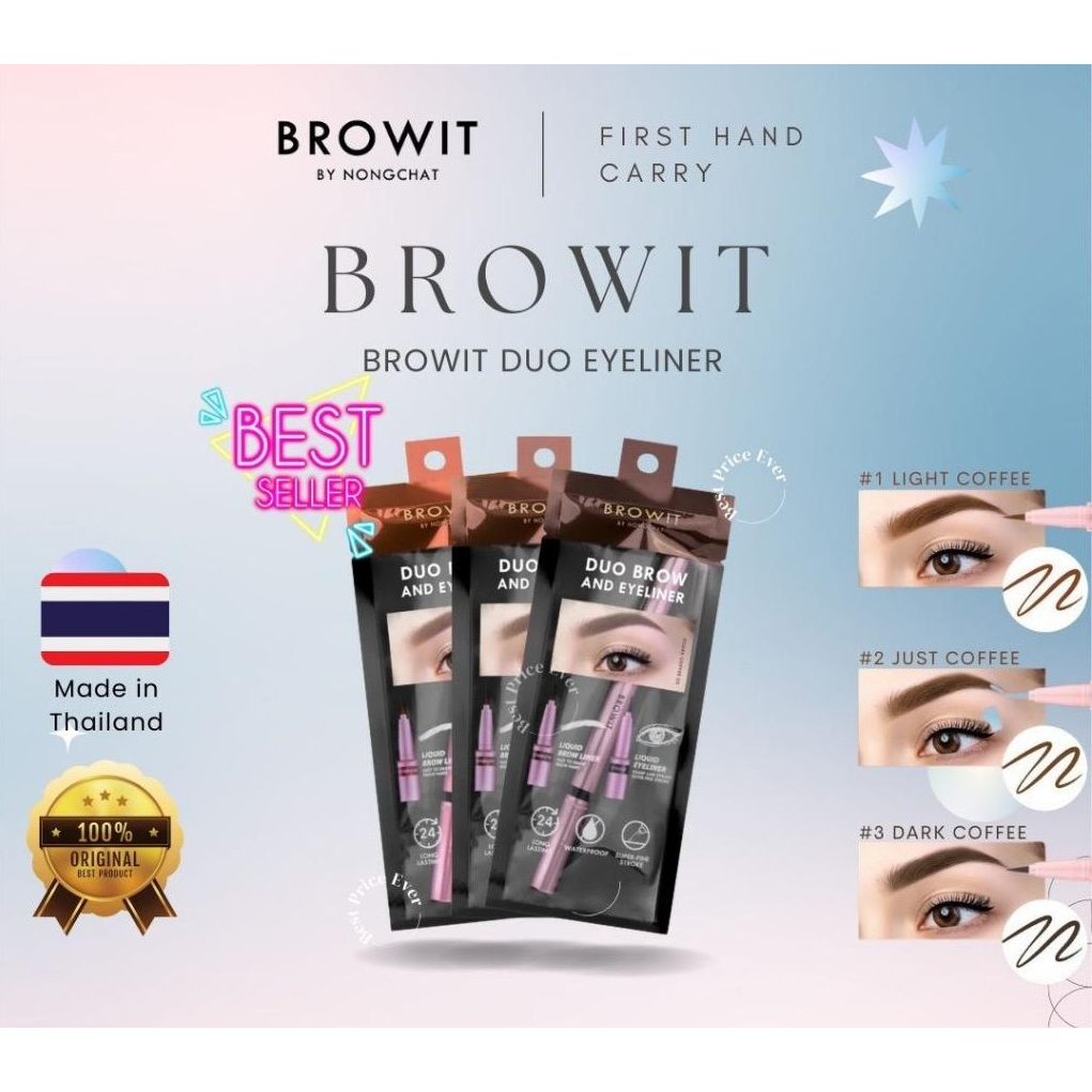 Jual BROWIT DUO BROW AND EYELINER by NONGCHAT | Shopee Indonesia