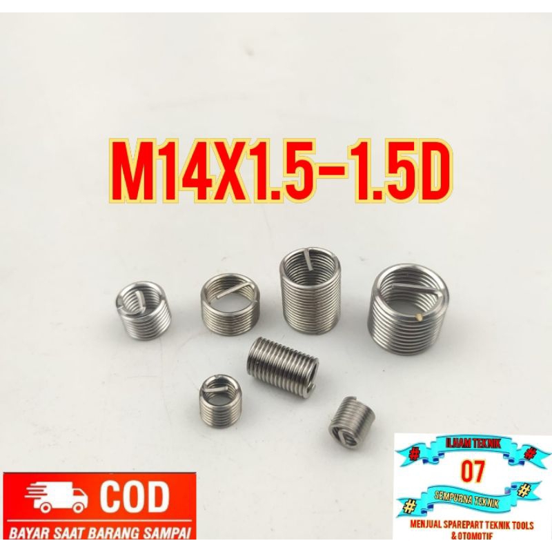 Jual Recoil helicoil m14x1.5 1.5d cocok untuk baut 19 drat otomotif | Shopee Indonesia