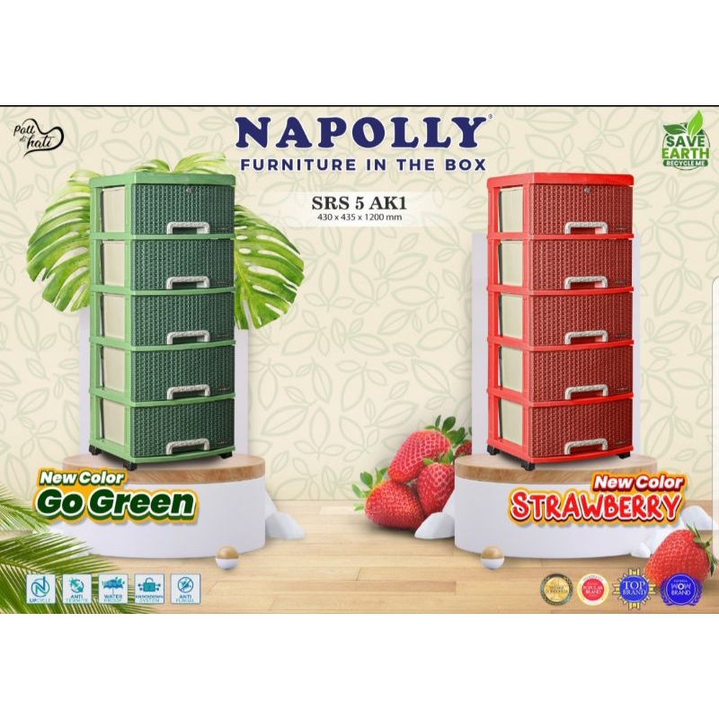 Jual NAPOLLY - LACI DRAWER CABINET 4 susun 5 susun warna warni Contan ...