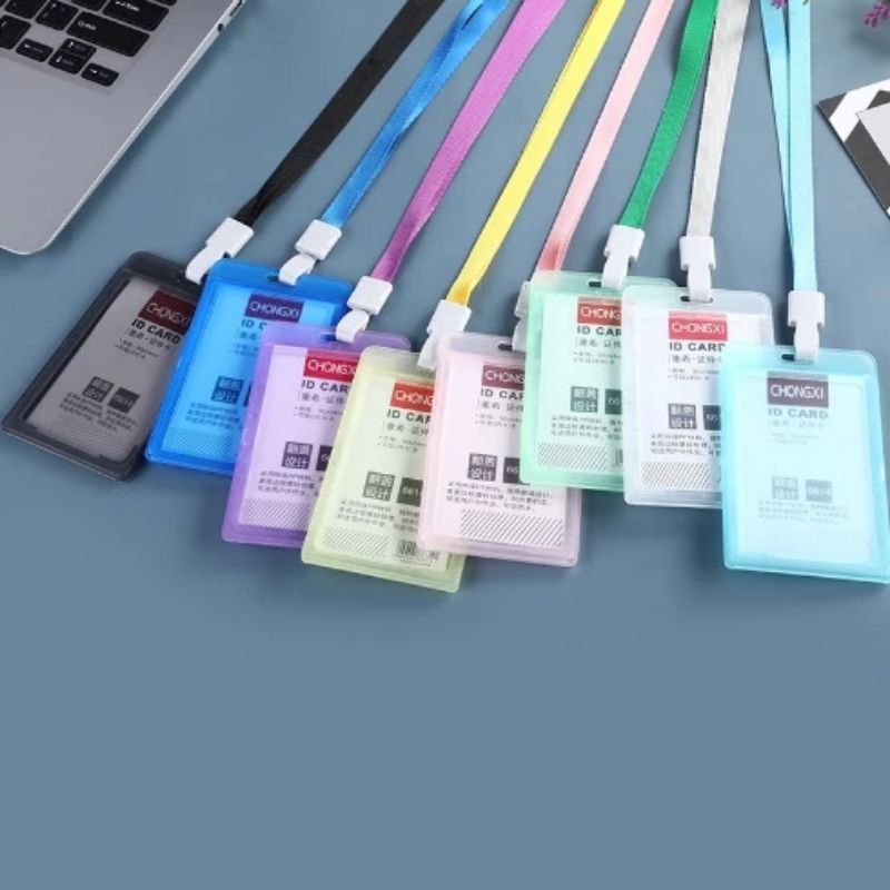 Jual Name Tag Id Card Transparant / Gantungan Kartu Nama Plastik ...