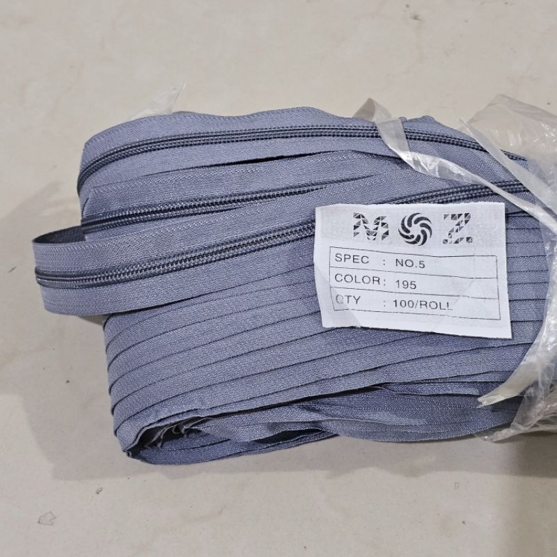 Jual Daun Resleting Roll Warna Gigi Halus No 5 Coil 100 yard Resleting Tas Zipper Rollan ...