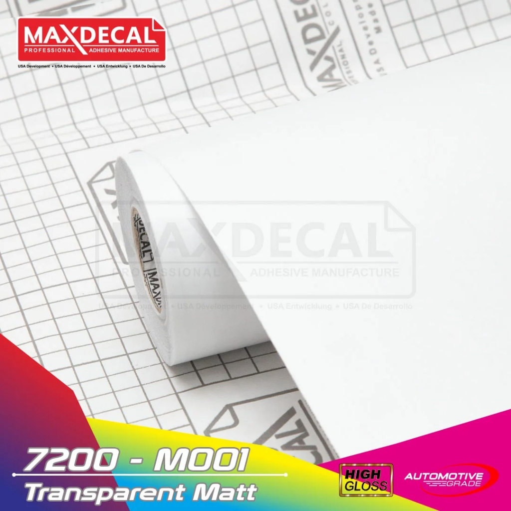 Jual Sticker Stiker Skotlet Maxdecal Max Decal Clear Doff 7200 M001 Transpafan Doff | Shopee ...