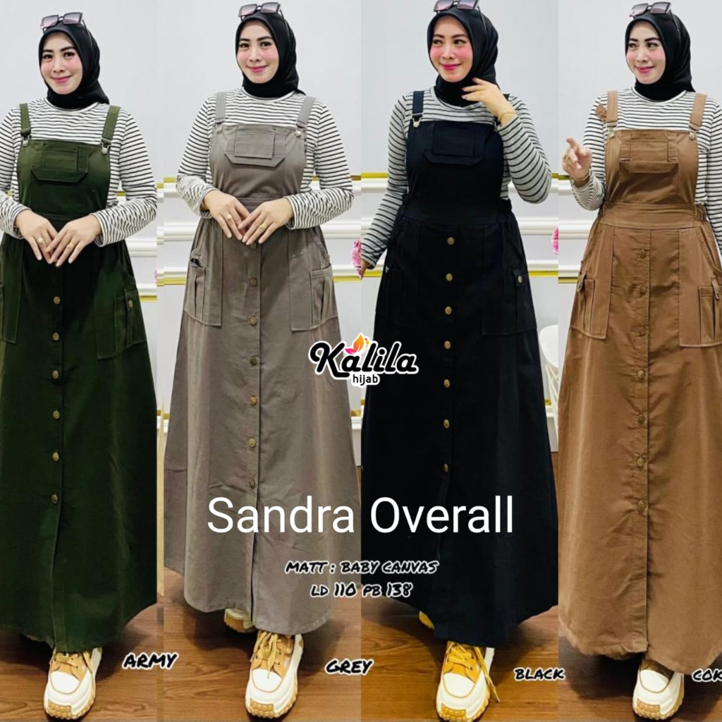 Jual SANDRA OVERALL BY KALILA / OVERALL KATUN CARGO BEST SELLER | Shopee Indonesia