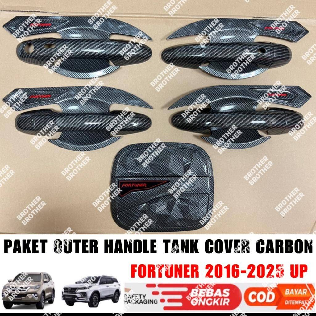 Jual Paket Outer Handle Tank Cover All New Fortuner GR TRD 2016 2022 2023 2024 2025 Up Carbon ...