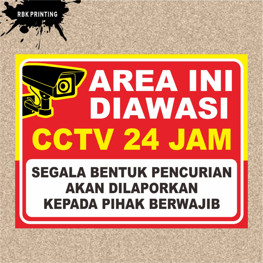 Jual Stiker CCTV l Sticker Vinyl + Laminasi | Shopee Indonesia