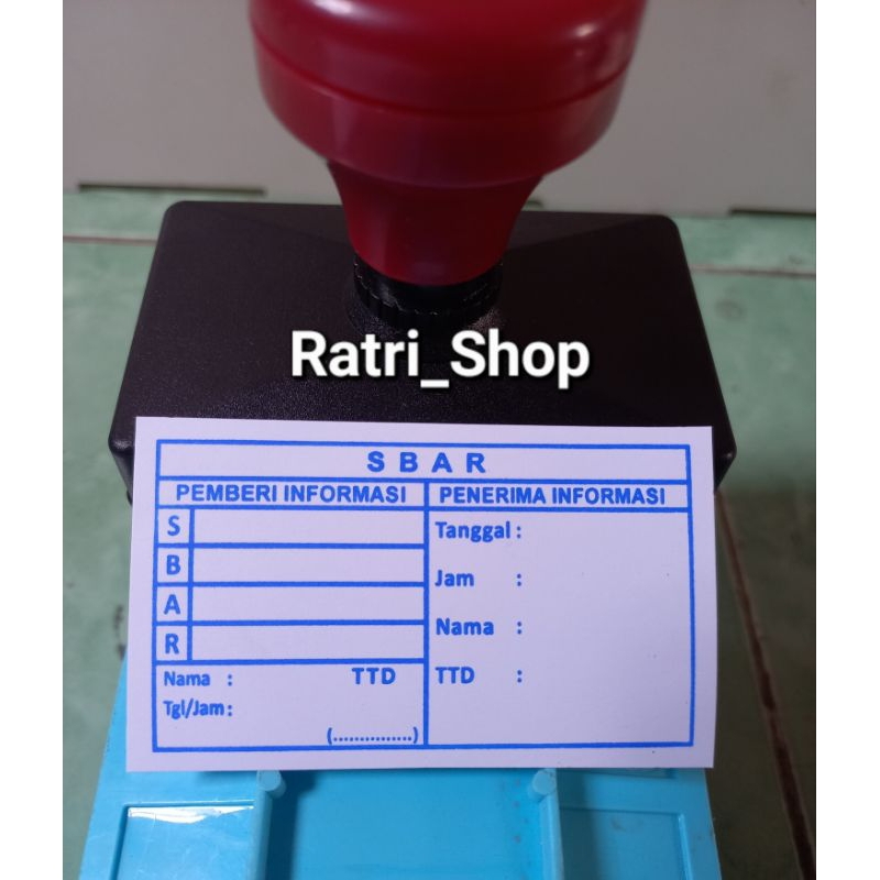 Jual STEMPEL FLASH SBAR PEMBERI INFORMASI 43x78 MM | Shopee Indonesia