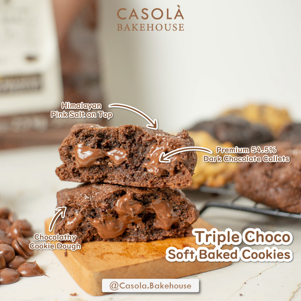 Jual Soft Baked Cookies ( Triple Choco Monsta Cookies ) by Casola ...