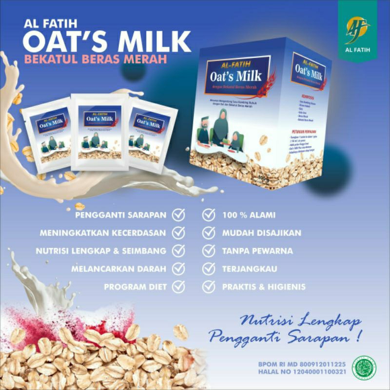 Jual OAT'S MILK PLUS BEKATUL BERAS MERAH MENU SARAPAN SEHAT | Shopee ...