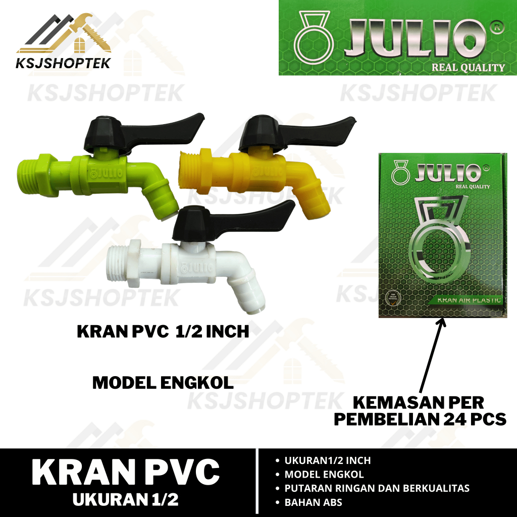 Jual Keran Taman 1/2" inch Kran air PVC taman 1/2 & 3/4 inch Engkol ...