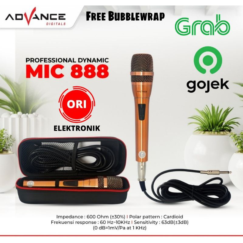 Jual Mic Kabel Advance MIC-888 Mik/Mikropon/Microphone Suara Berkwalitas Jack Besar 6.5mm ...