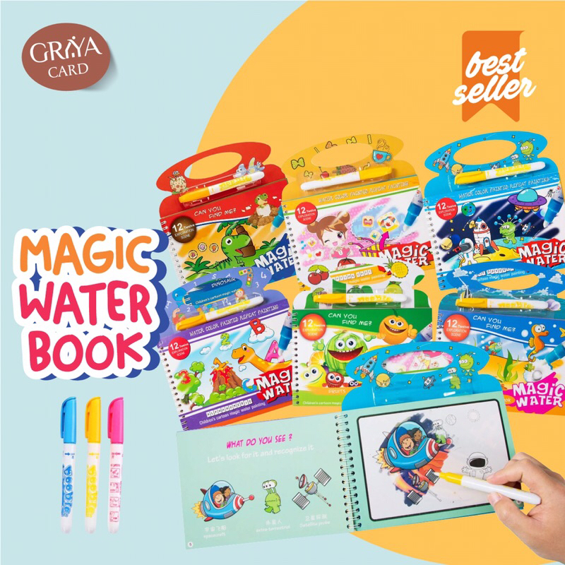 Jual MAGIC COLORING BOOK | BUKU AIR | BUKU MEWARNAI AIR | COLOR WATER ...