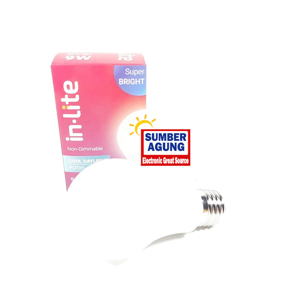 Jual Lampu LED Inlite 9W INLITE 9 Watt INB007 Bulat Super Bright Cahaya ...
